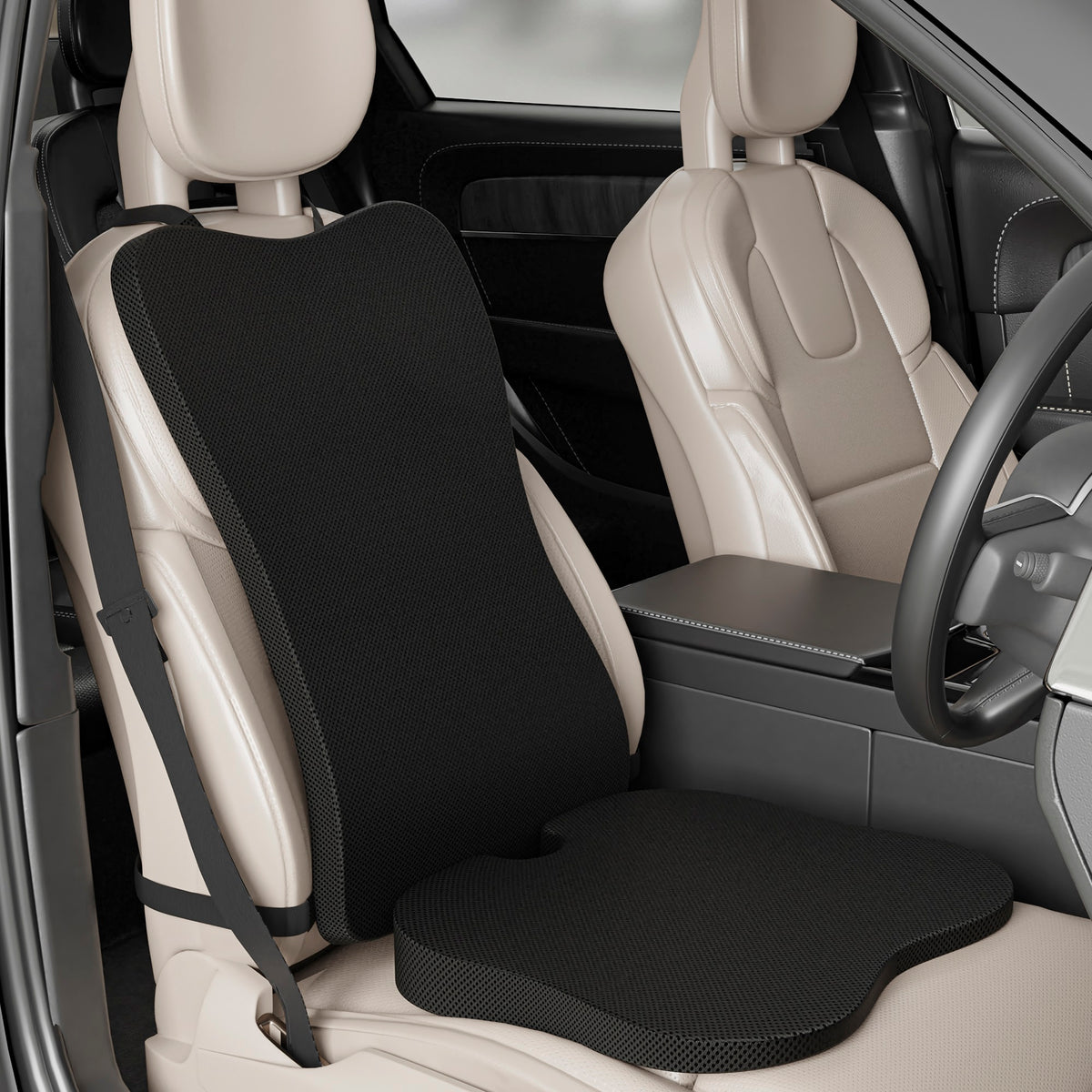 Memory Foam Car Backrest & Seat Cushion Combo – Fovera